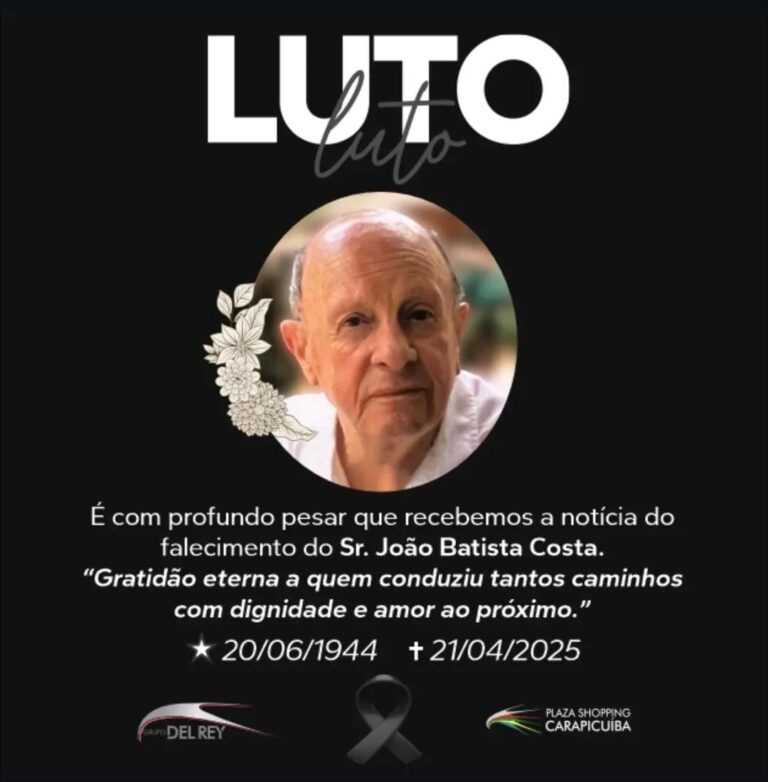 Morre fundador do Grupo Del Rey, João Batista, empresário que ...