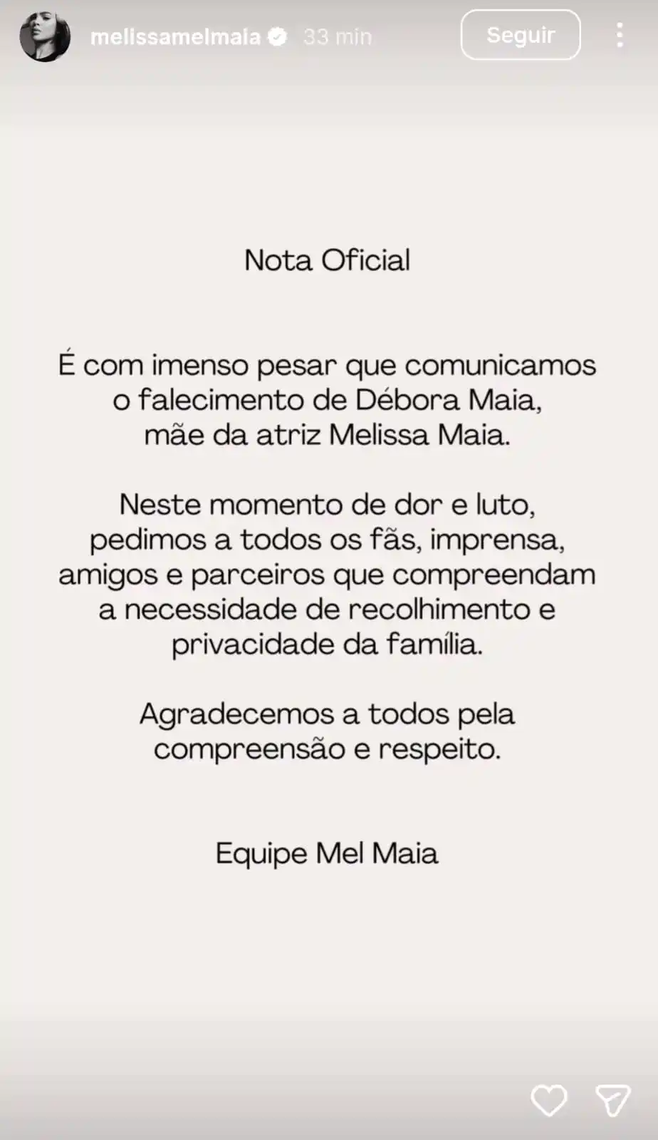 Mãe da atriz Mel Maia, Débora Maia, morre aos 53 anos no Rio de Janeiro ...